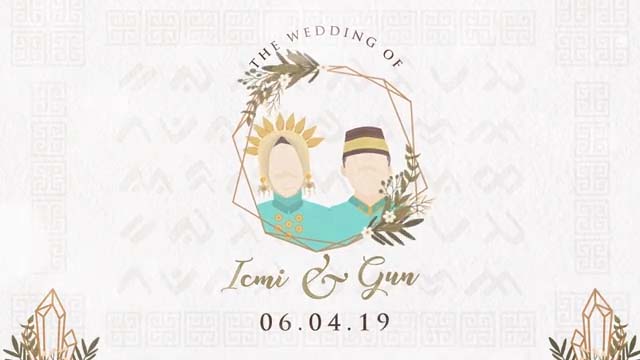 [IV-005A] Polygonal Frame Rustic Floral Adat Bugis – Invitara Digital ...