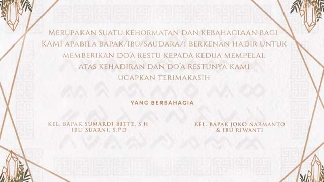 [IV-005A] Polygonal Frame Rustic Floral Adat Bugis – Invitara Digital ...